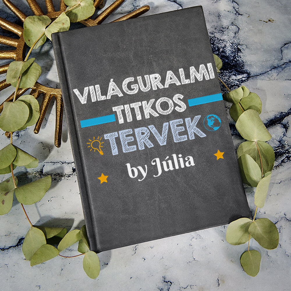 Világuralmi titkos tervek - A5-ös jegyzetfüzet nyomtatással - MyGift.hu